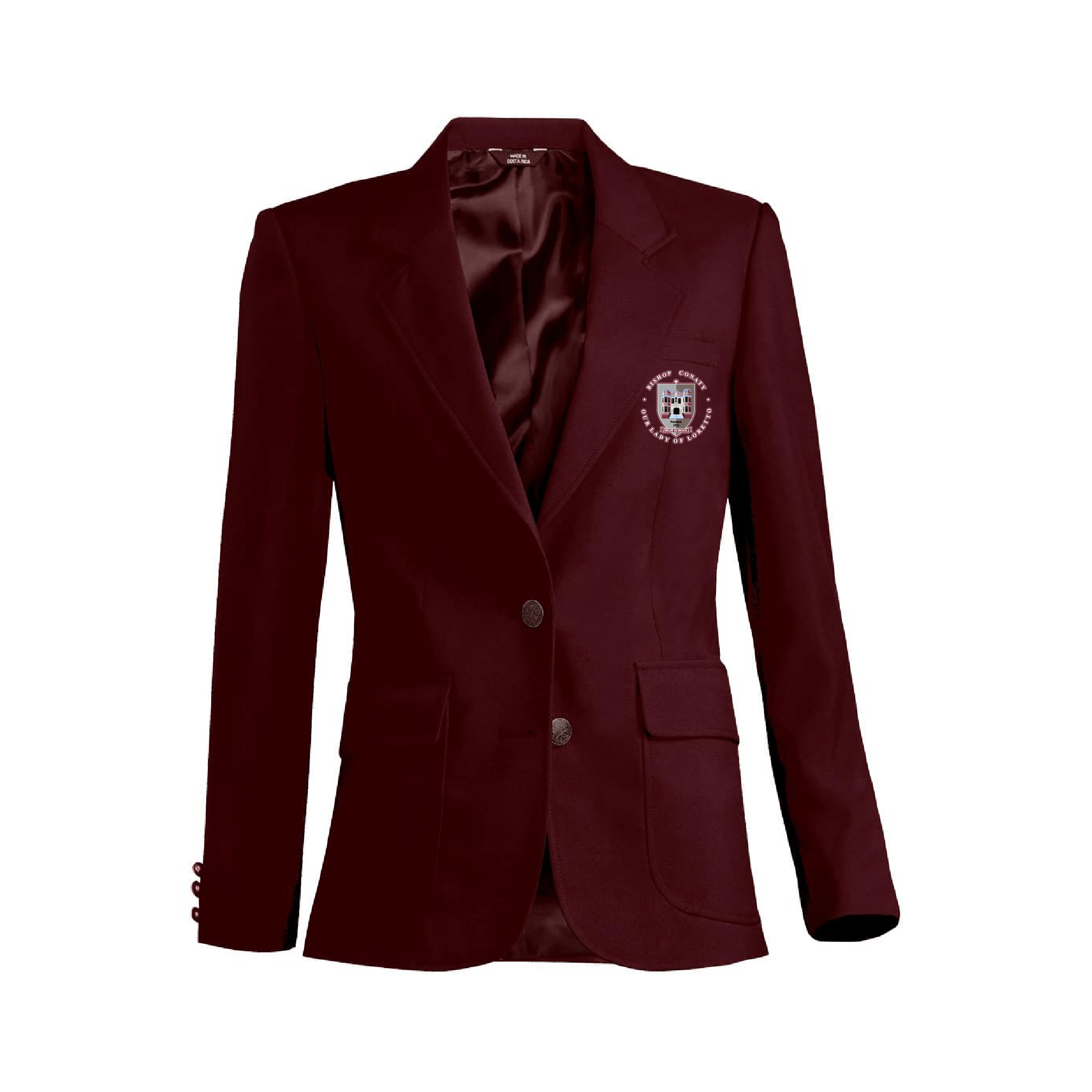 Bishop Conaty-Our Lady of Loretto High School Blazer - Maroon – Skobel ...