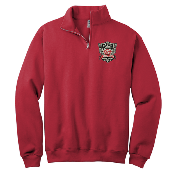 TH Harris Middle 1/4 Zip Sweatshirt - Red - 8th Grade – Skobel's School ...