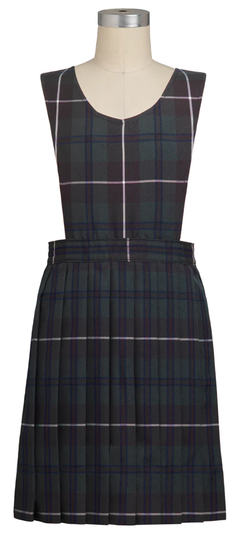 Columbia Plaid Scoop Bib Front Knife Pleat Jumper – Skobel's School ...