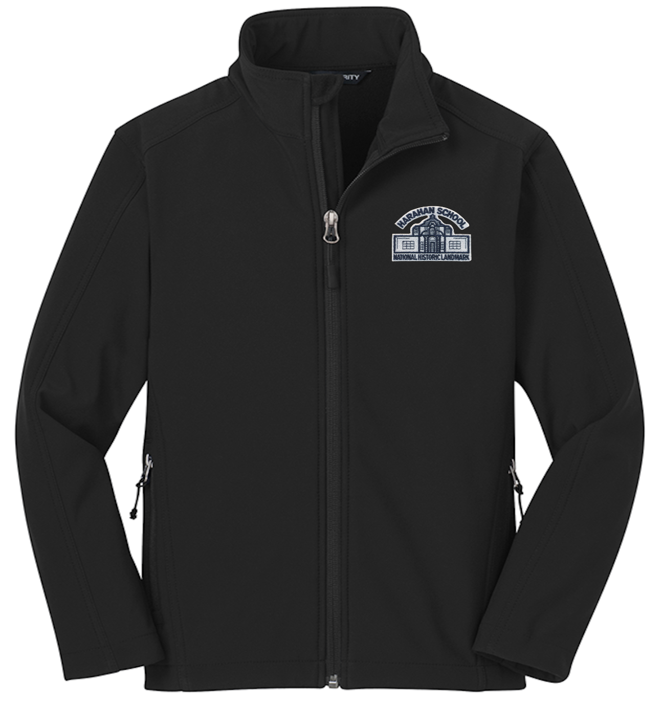 Harahan Elementary Softshell Jacket - Black – Skobel's School Uniforms