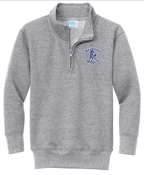 Marrero Middle 1/4 Zip Sweatshirt - Grey - All Grades – Skobel's School ...