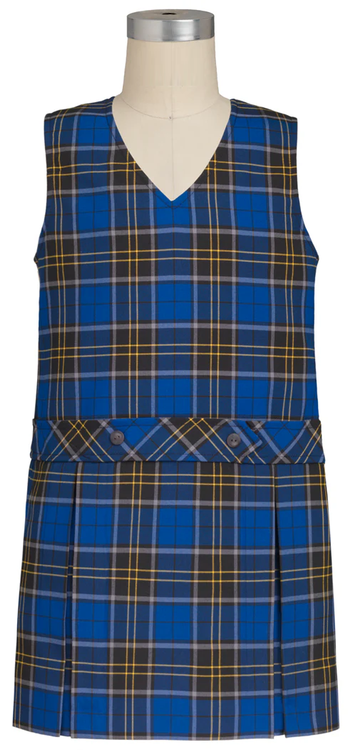 Mayfair Plaid V-Neck Drop Waist Jumper – Skobel's School Uniforms