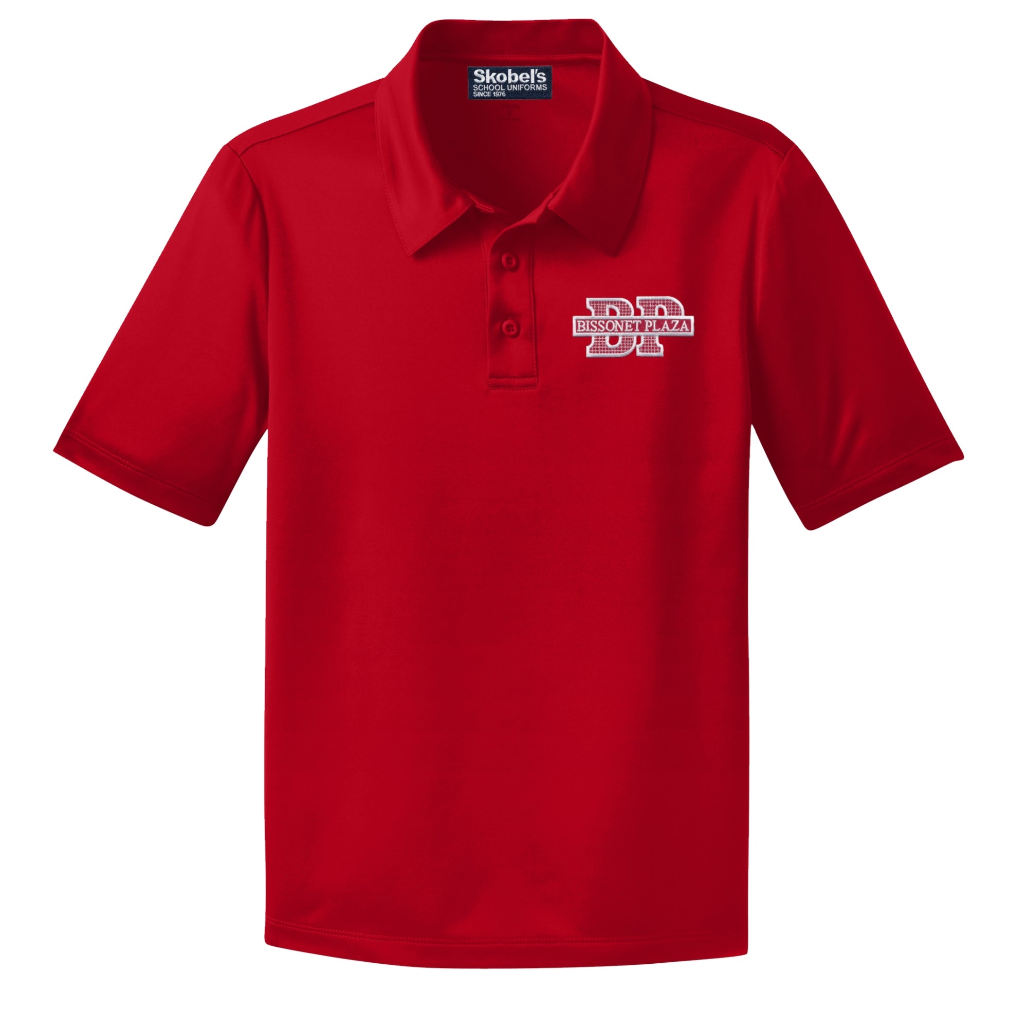 Bissonet Plaza Elementary Dryfit Polo - Red – Skobel's School Uniforms