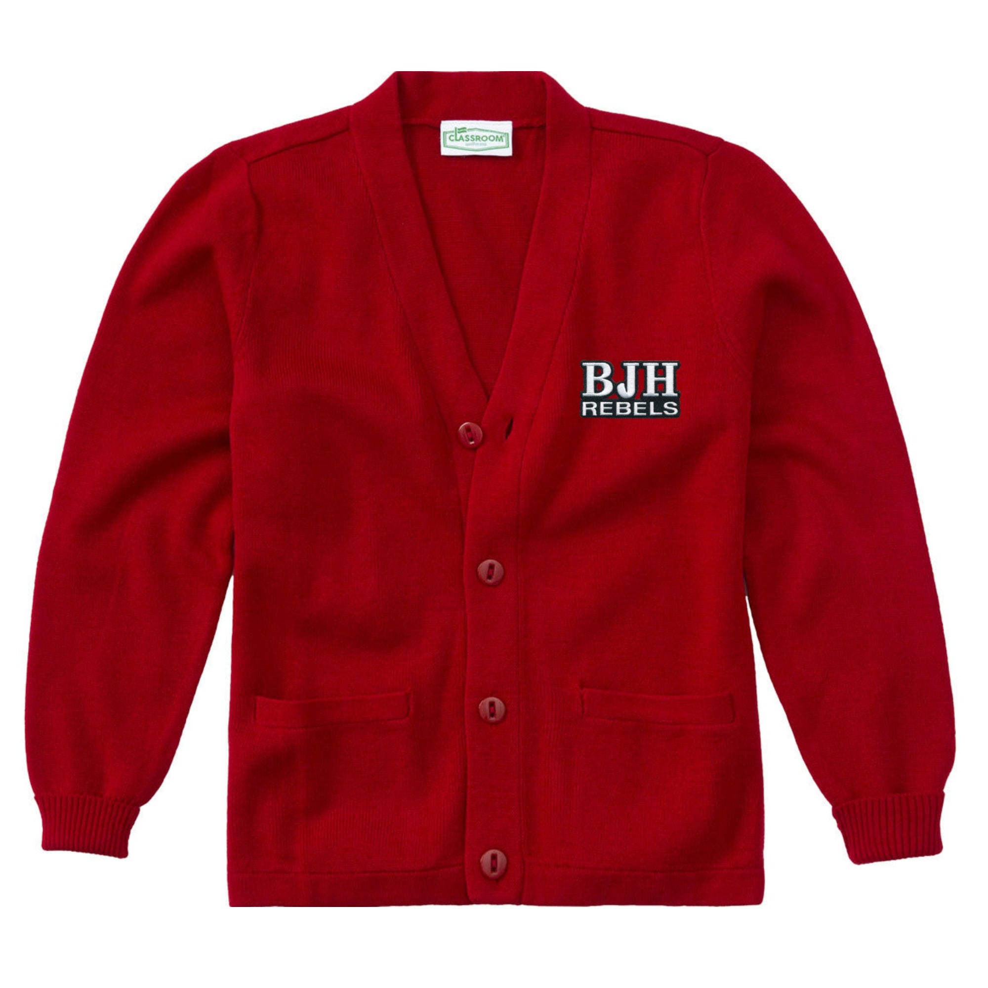 Boyet Junior High Cardigan - Red – Skobel's School Uniforms
