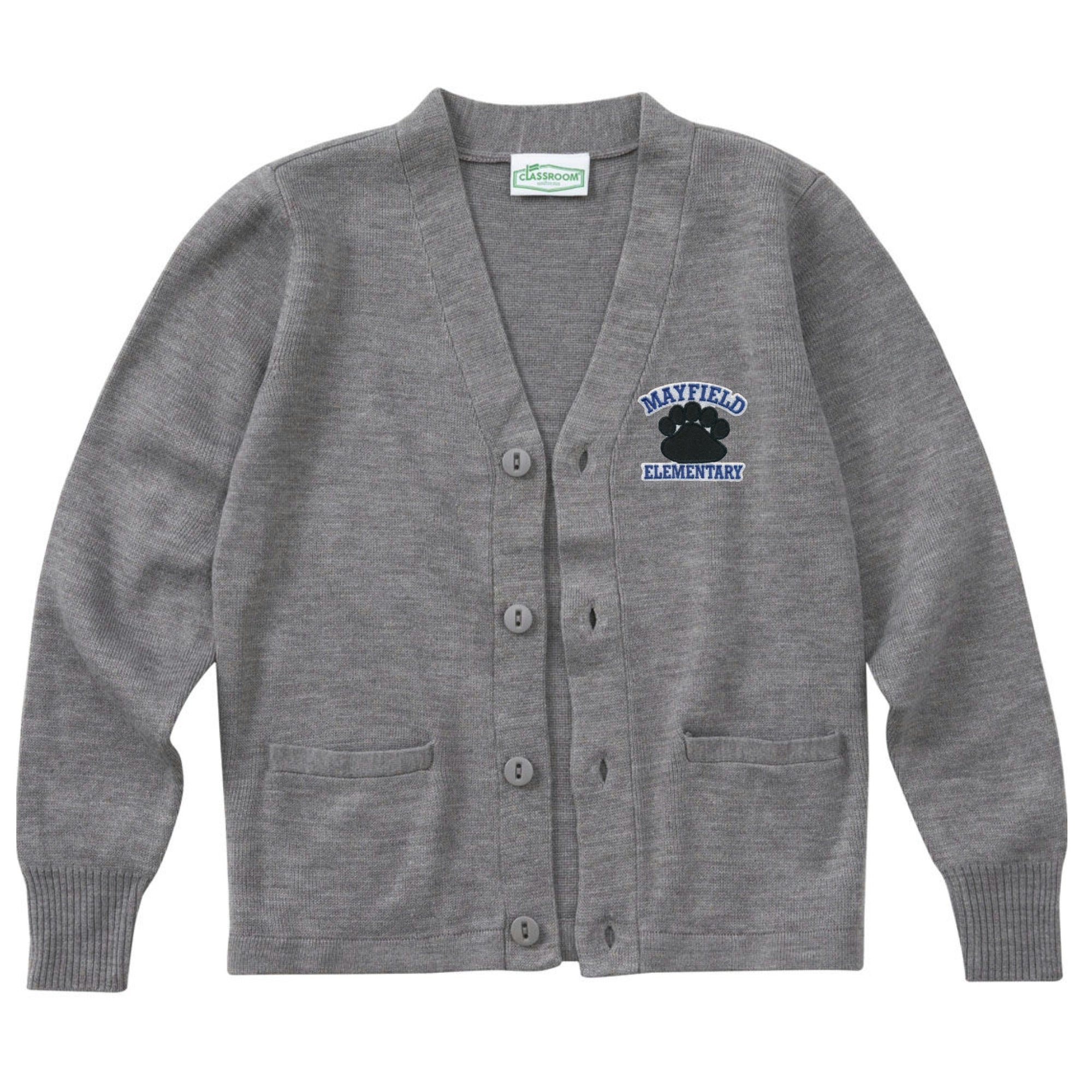 Henry Mayfield Elementary Cardigan - Grey – Skobel's School Uniforms