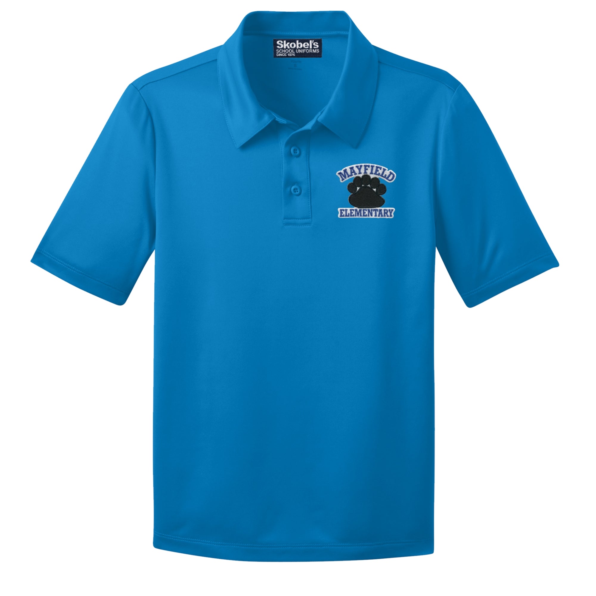 Henry Mayfield Elementary Dryfit Polo - Light Blue – Skobel's School ...