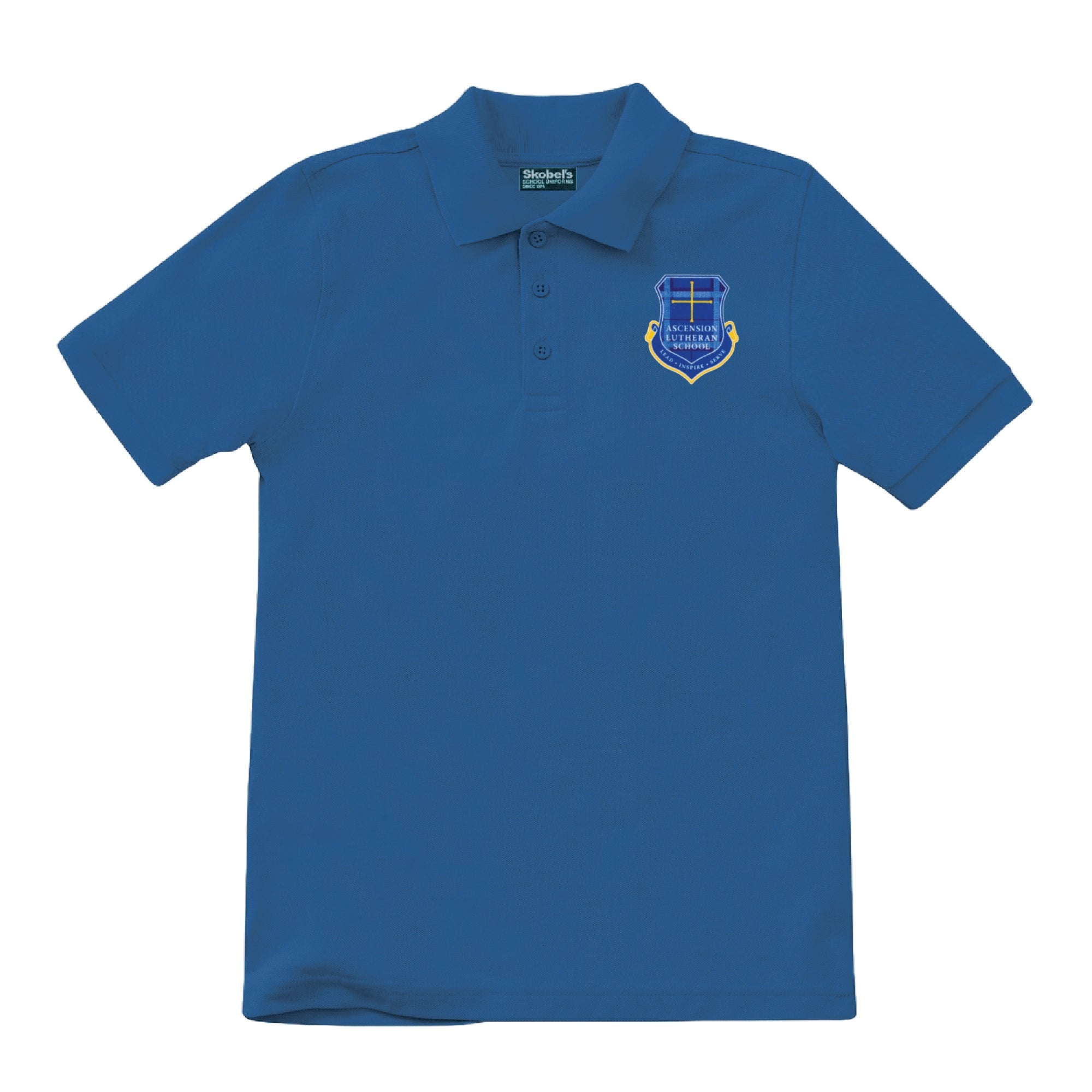 Ascension Lutheran School Pique Polo - Royal – Skobel's School Uniforms