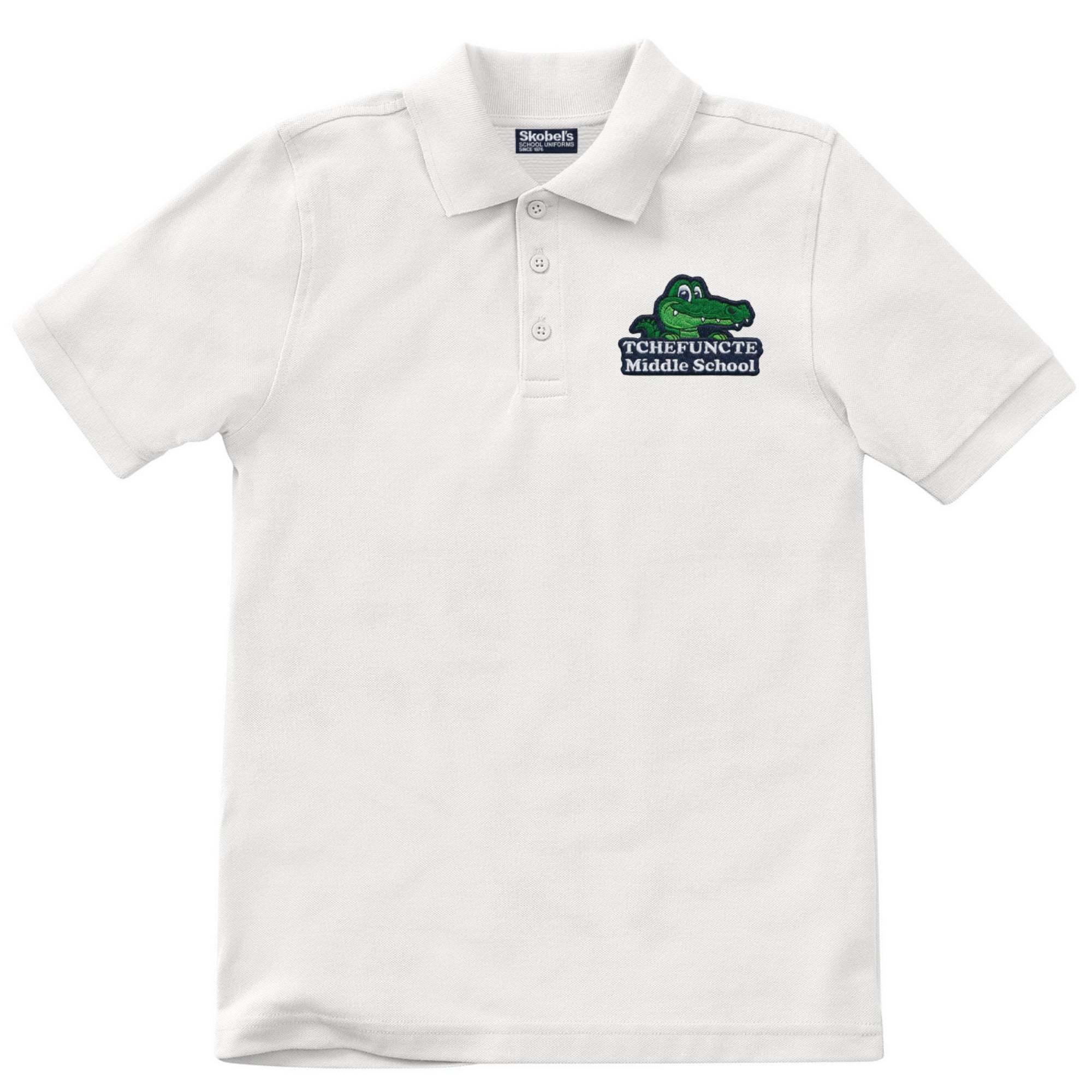 Tchefuncte Middle Polo - White – Skobel's School Uniforms