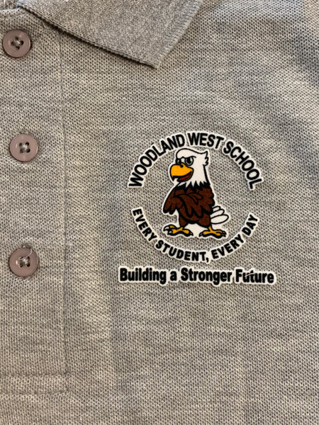 Woodland West Elementary Grey Polo - 6th - 8th Grades – Skobel's School ...